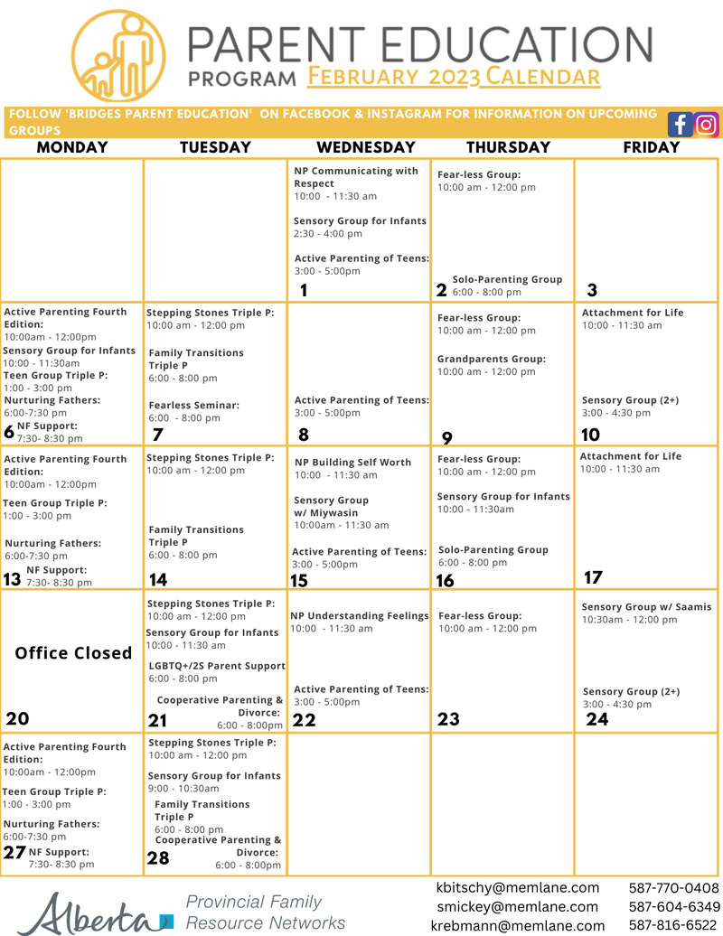 Parent Education with Bridges Family Programs